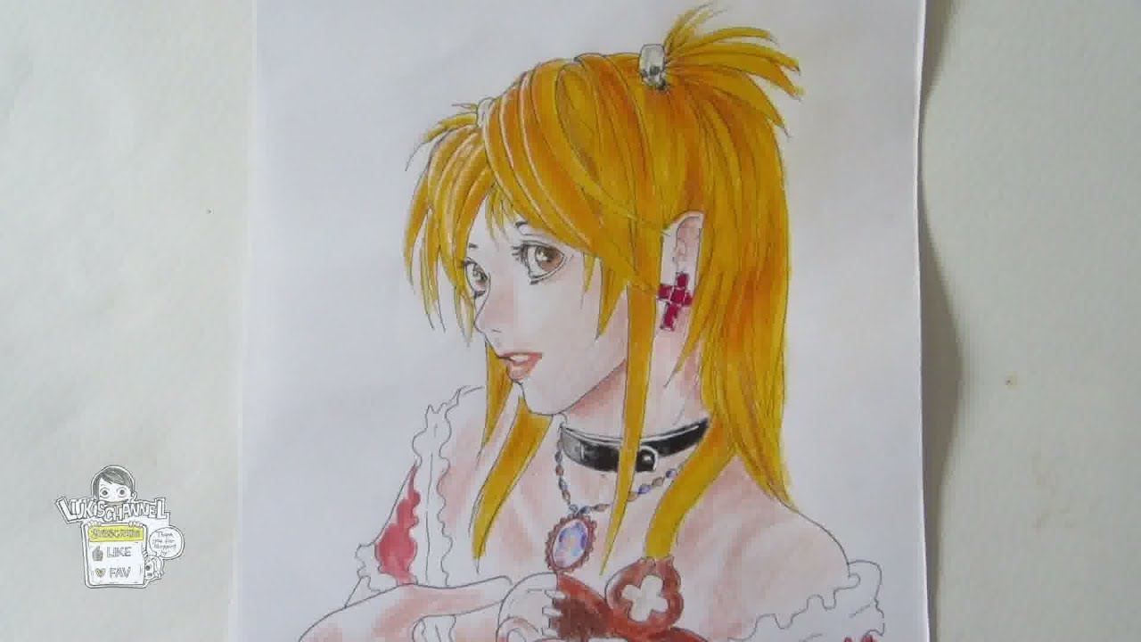 How to draw Amane Misa from Death Note Pt.2 弥 海砂 - YouTube