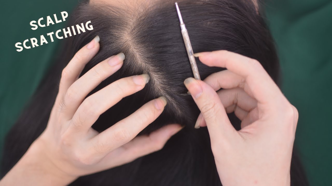 ASMR Aggressive Scalp Scratching, Hair Parting Real Person With ...