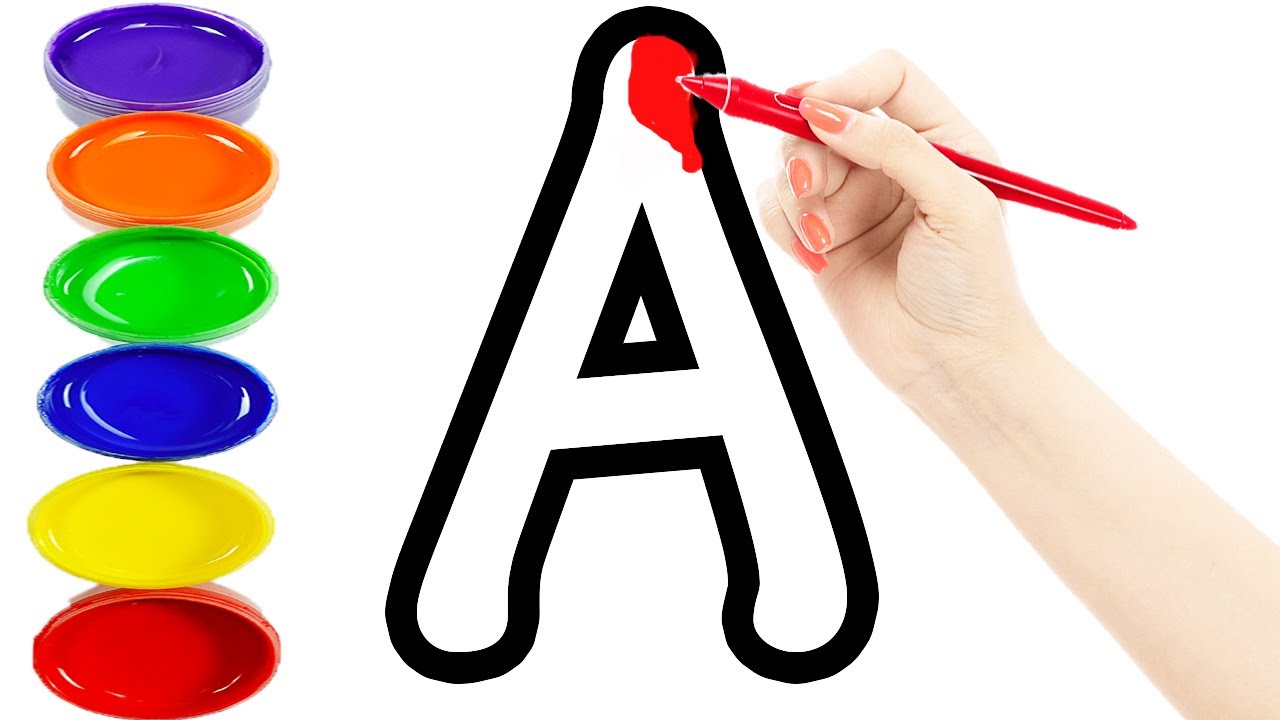 A for Apple B for Ball। ABCDEF | alphabet। colors for kids। phonics ...