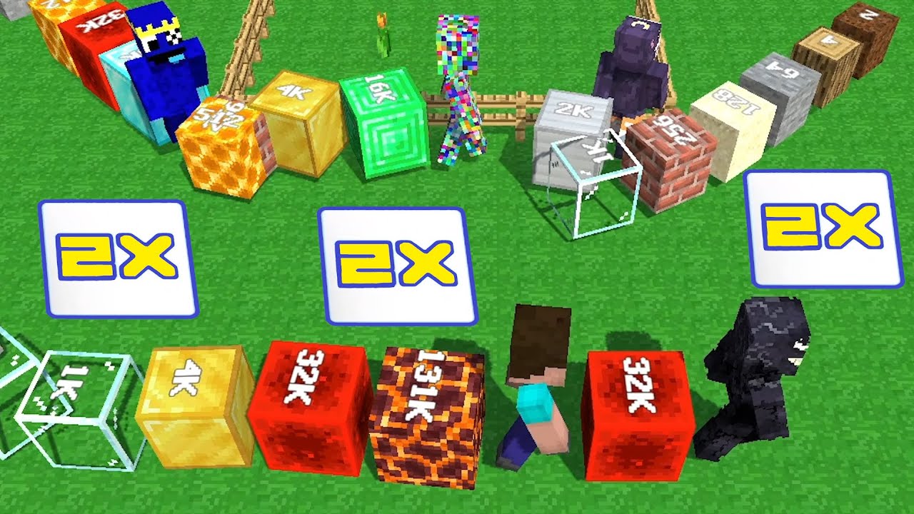 Minecraft 2048. Noob VS Noob. Cubes 2048.io Game - YouTube