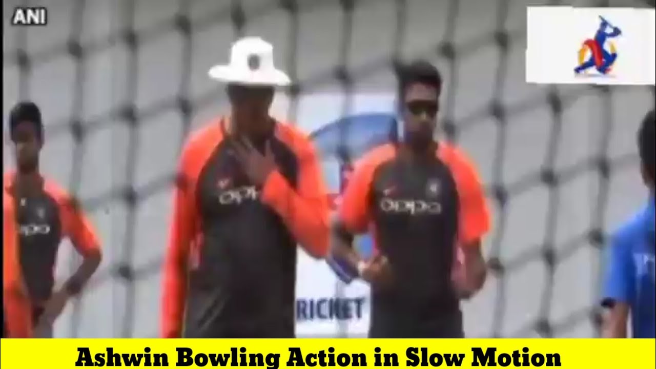 Ashwin Bowling action in Slow motion - YouTube