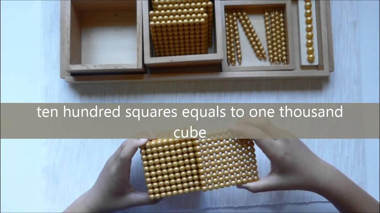 Decimal System using Montessori Golden Beads - YouTube
