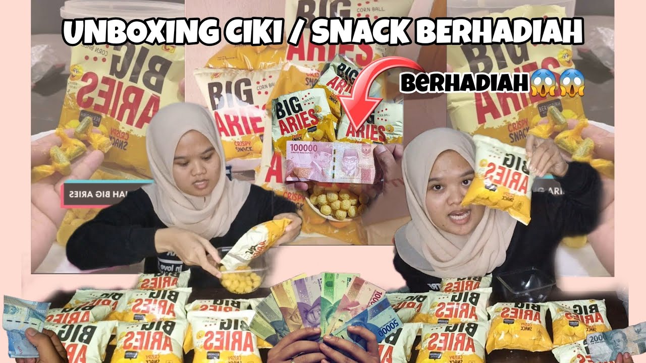 DILUAR EKSPEKTASI ‼️ UNBOXING CIKI BIG ARIES BERHADIAH UANG TERBARU ...