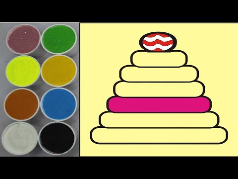 Sand Painting Coloring Stacking Ring For kids & toddlers|| Sand art ...
