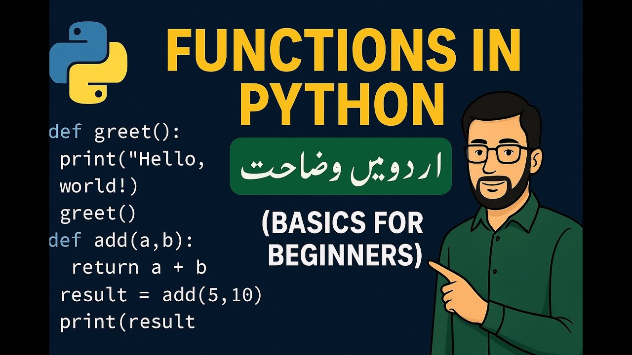 Functions in Python Explained in Urdu | Python Basics for Beginners (2025 Update) - YouTube