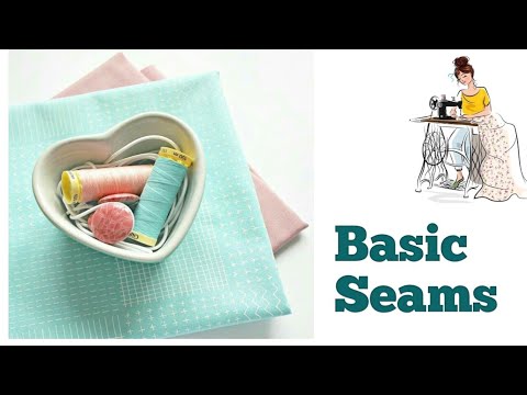 Basic types of seams | Sewing tutorial | how to sew seams for beginners - YouTube