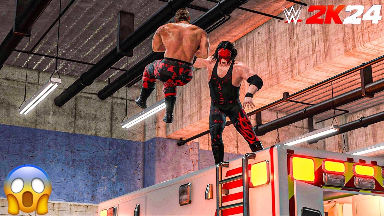 Kane Chokeslams Braun Strowman Off the Ambulance | Epic WWE Moment ...