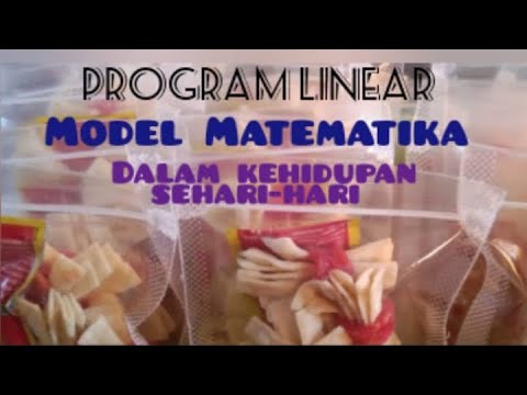 Program linear Model Matematika dalam kehidupan sehari-hari - YouTube
