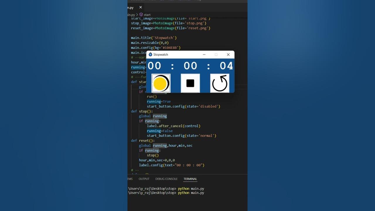 How To Make Stopwatch In Tkinter Python Programming Youtube 0268