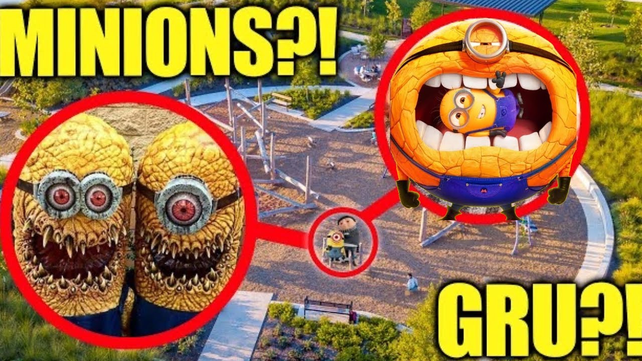 (SCARY) DRONE CATCHES DESPICABLE ME 4 MINIONS AND GRU AT HAUNTED ...