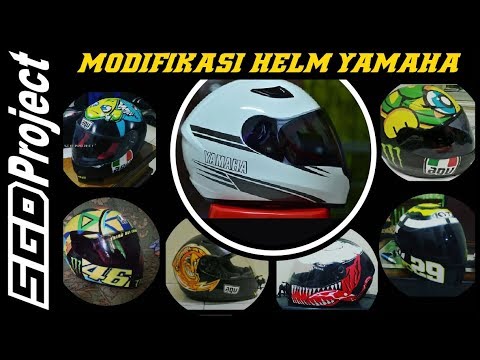 Kumpulan Modifikasi Helm YAMAHA (Bawaan Dealer) Jadi Keren - YouTube