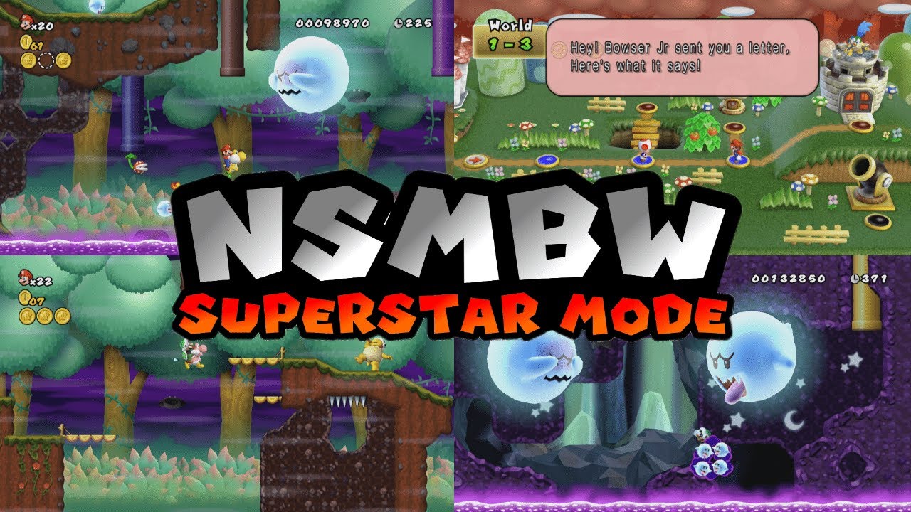 NSMBW Superstar Mode #2 Walkthrough 100% - YouTube