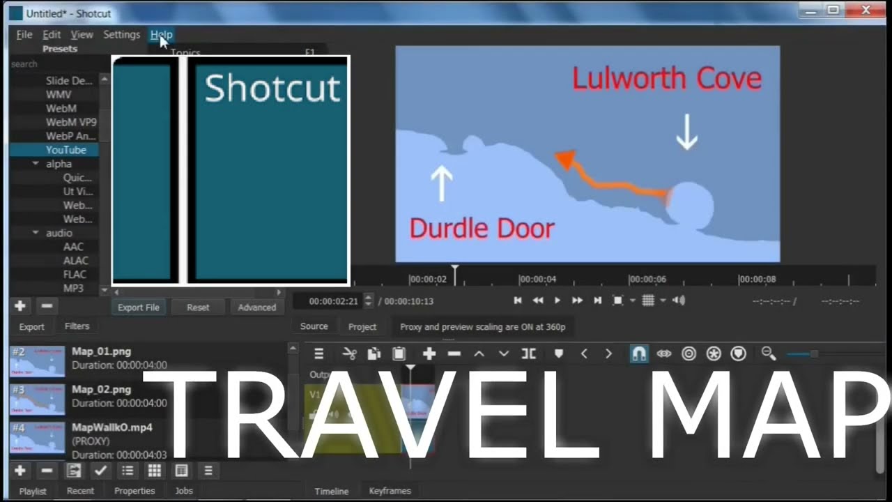 Make Travel Map with Shotcut - YouTube