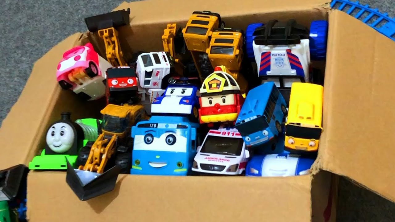 Review of Toy Cars, Thomas Train, Tayo Bus, Police Car, Construction ...