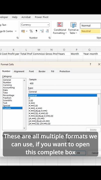 Format Cells Keyboard Shortcut Excel Excelformatting Formatcell Youtube