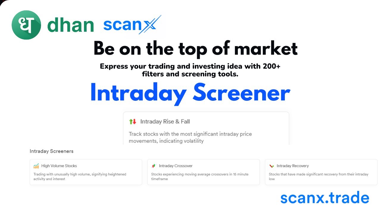 DHAN ScanX Intraday Screener | Intraday Recovery | Intraday Crossover ...