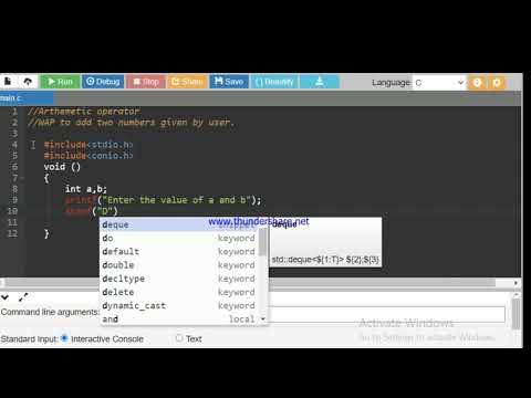 WAP a program to add two variable in C|| C programming language ||for ...