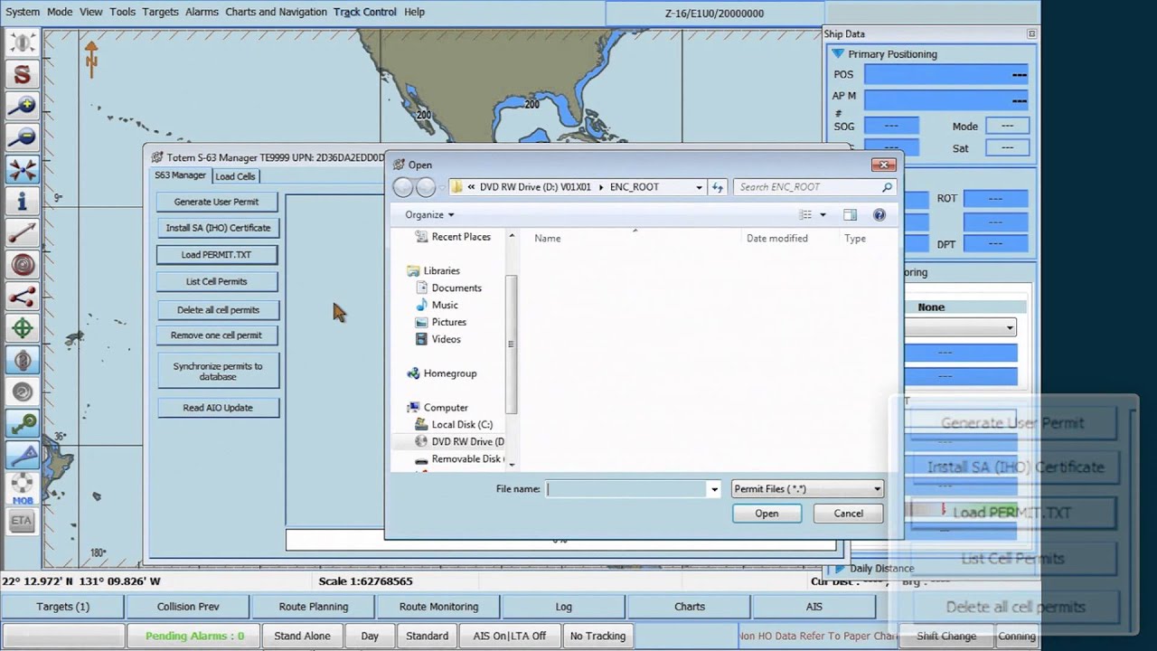 Totem ECDIS 2.0 - Installing AIO Permits - YouTube
