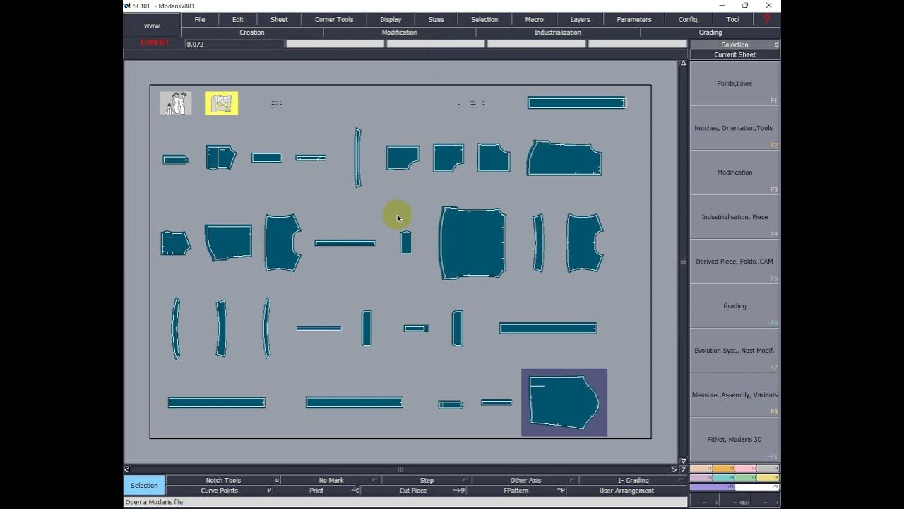 Lectra_098 ModarisV8R1/V6R2 marker making full details. - YouTube