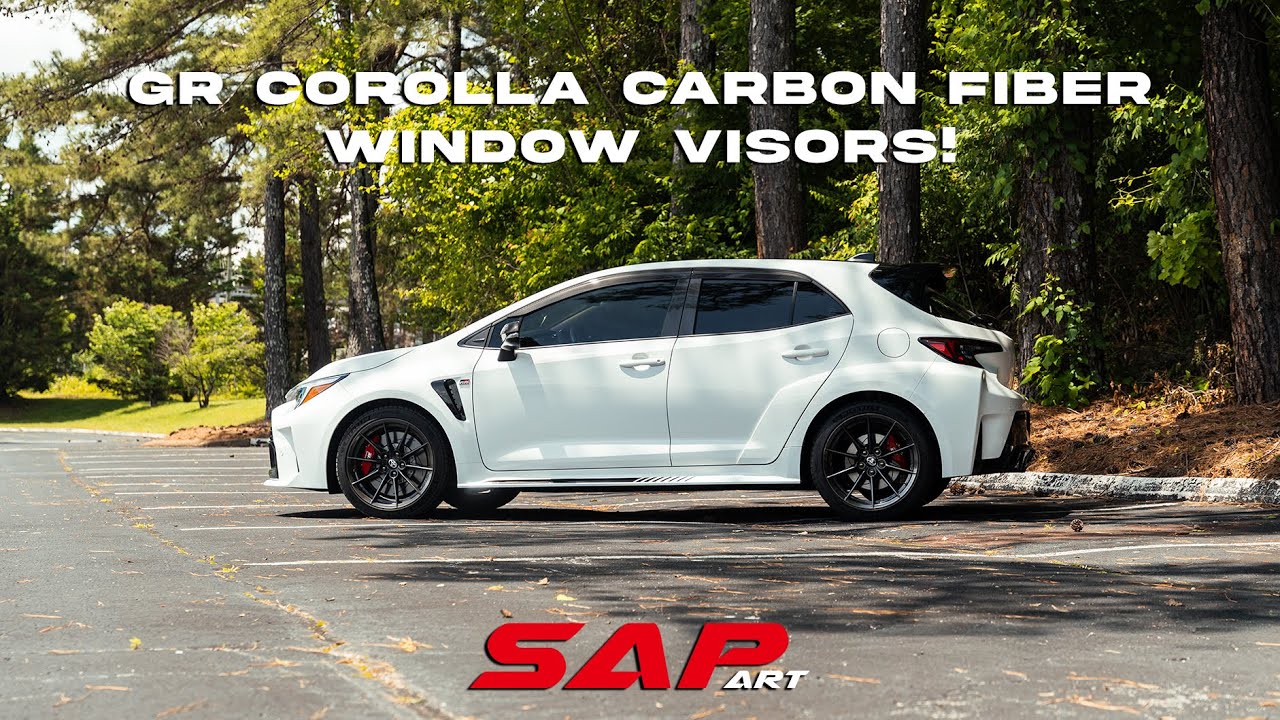 GR Corolla Carbon Fiber Window Visors From Storm Auto Parts - YouTube