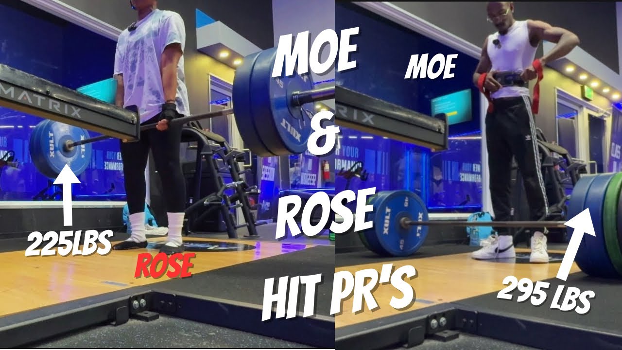 MOE AND ROSE HIT NEW PR’S IN THE GYM!! - YouTube