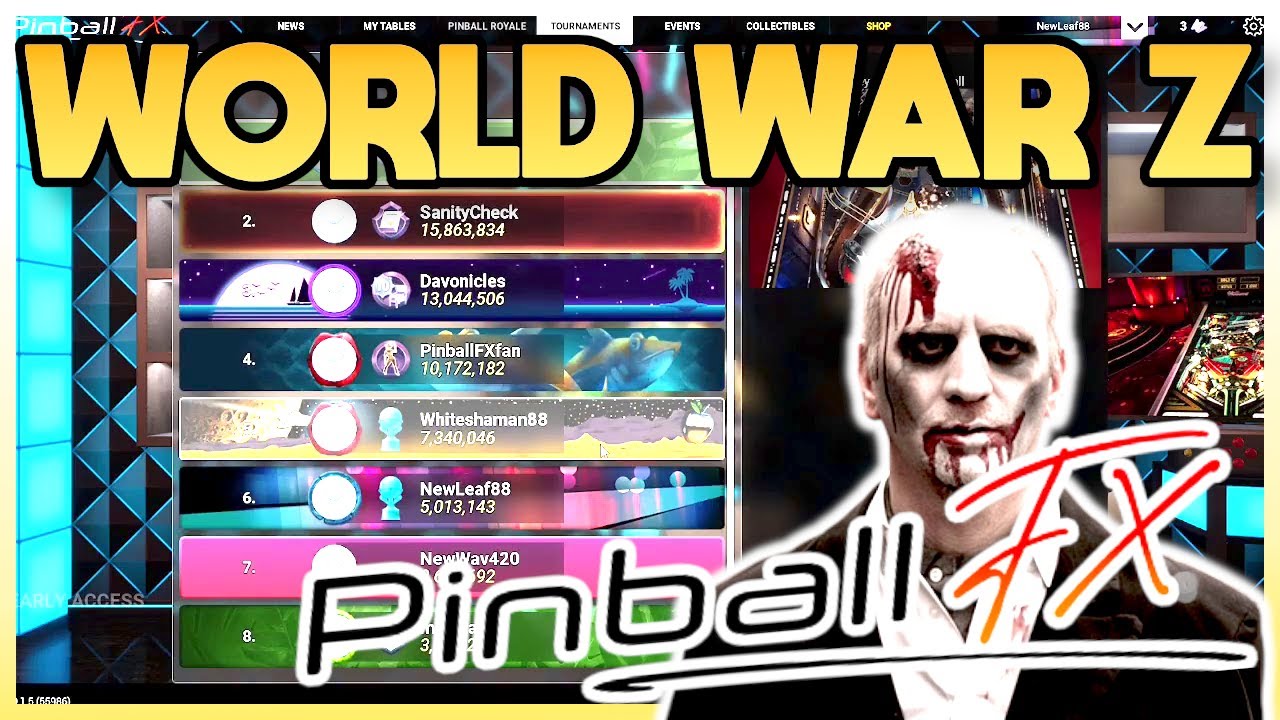 Pinball FX | Tournament #9 | World War Z (PC) - YouTube