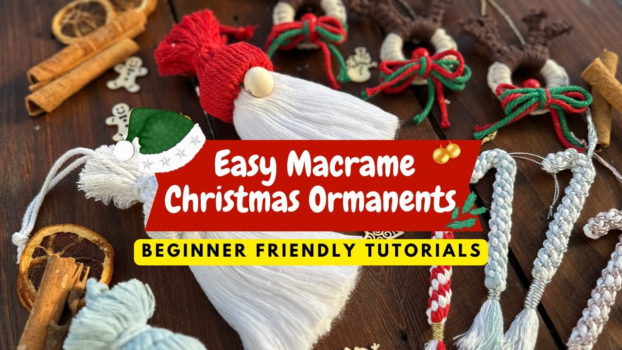 Macrame Santa/Gmone / Macrame Christmas Candy / Macrame Reindeer / Easy ...