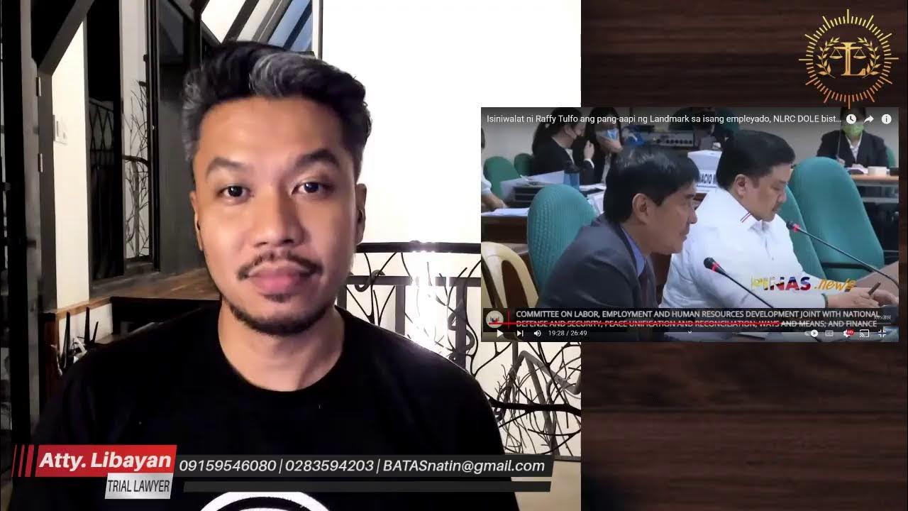DDT: TINURUAN NI RAFFY TULFO ANG MGA TAGA DOLE, ABOGADO - YouTube