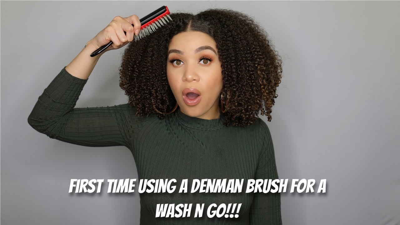 Denman Brush for a Wash n Go? Who Am I?! But is it more defined 👀 ...