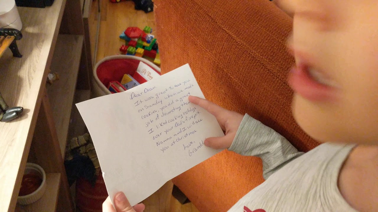 Dean reading Butch's card 12/18/19 - YouTube