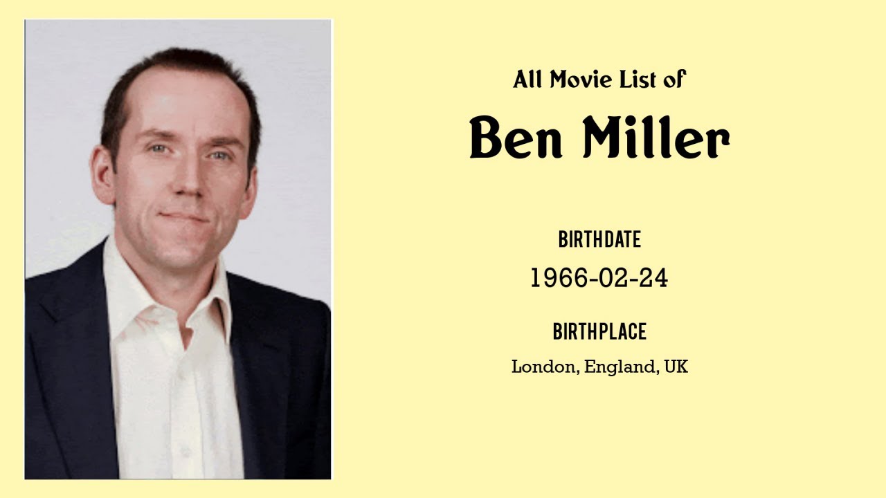 Ben Miller Movies list Ben Miller| Filmography of Ben Miller - YouTube