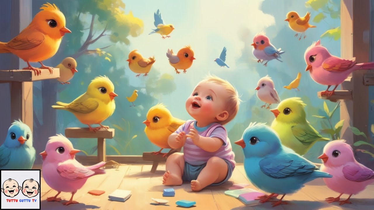 Birdie song | Morning music for kids | Toddlers song| TuttuguttuTV ...