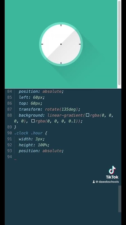 Pure #css clock! Credit to Max at #codepen . #htmlcss #html #css # ...