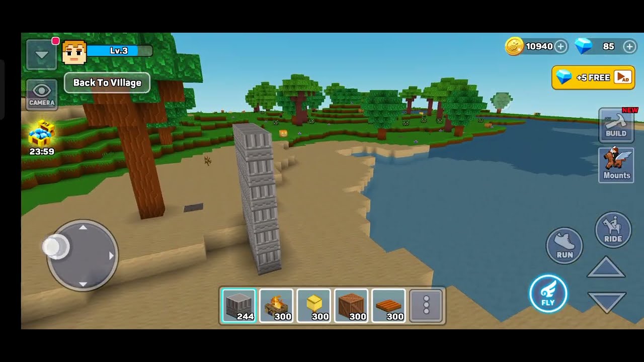 Membuat Rumah Block Craft World 3D Game Play - YouTube