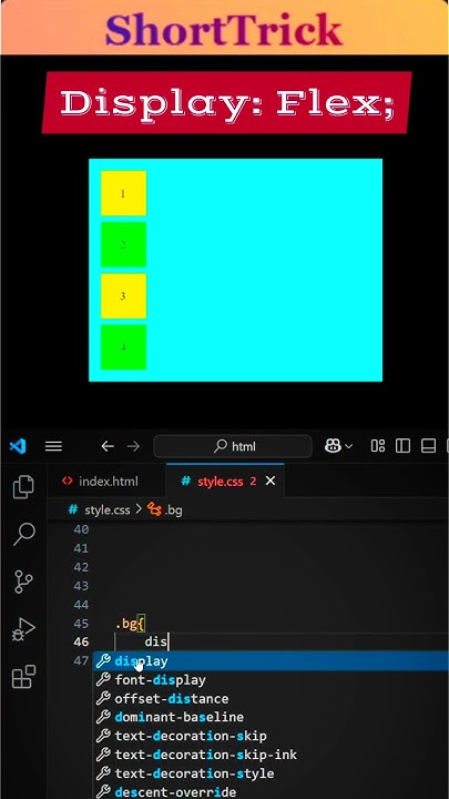 display Flex in css #htmlcss #flex #css #trending #shorts #short - YouTube