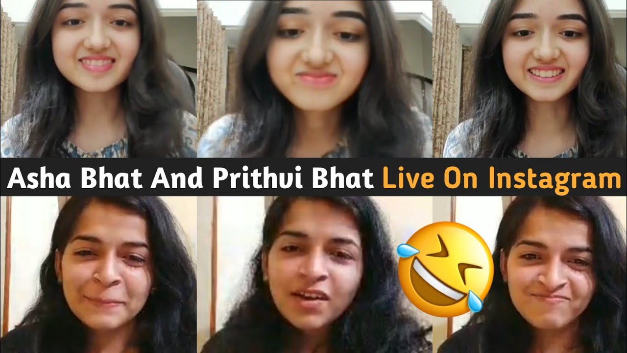 Asha Bhat And Prithvi Bhat Live On Instagram - Very Funny 😂😂 | The Being Music - YouTube