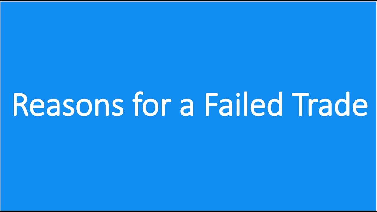 Reasons for a Failed Trade| Trade Life Cycle-Part2|Buy-in and Sell-out ...