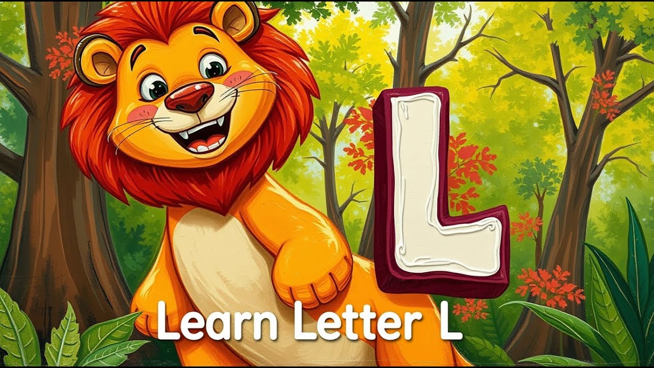 L -Lion | ABC Learning Toddlers | Fun Animation | ABC for kids ...
