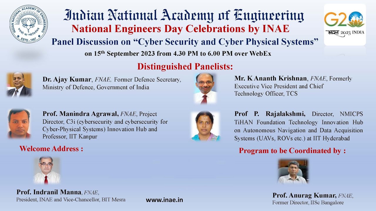 Panel Discussion on “Cyber Security and Cyber Physical Systems” - YouTube