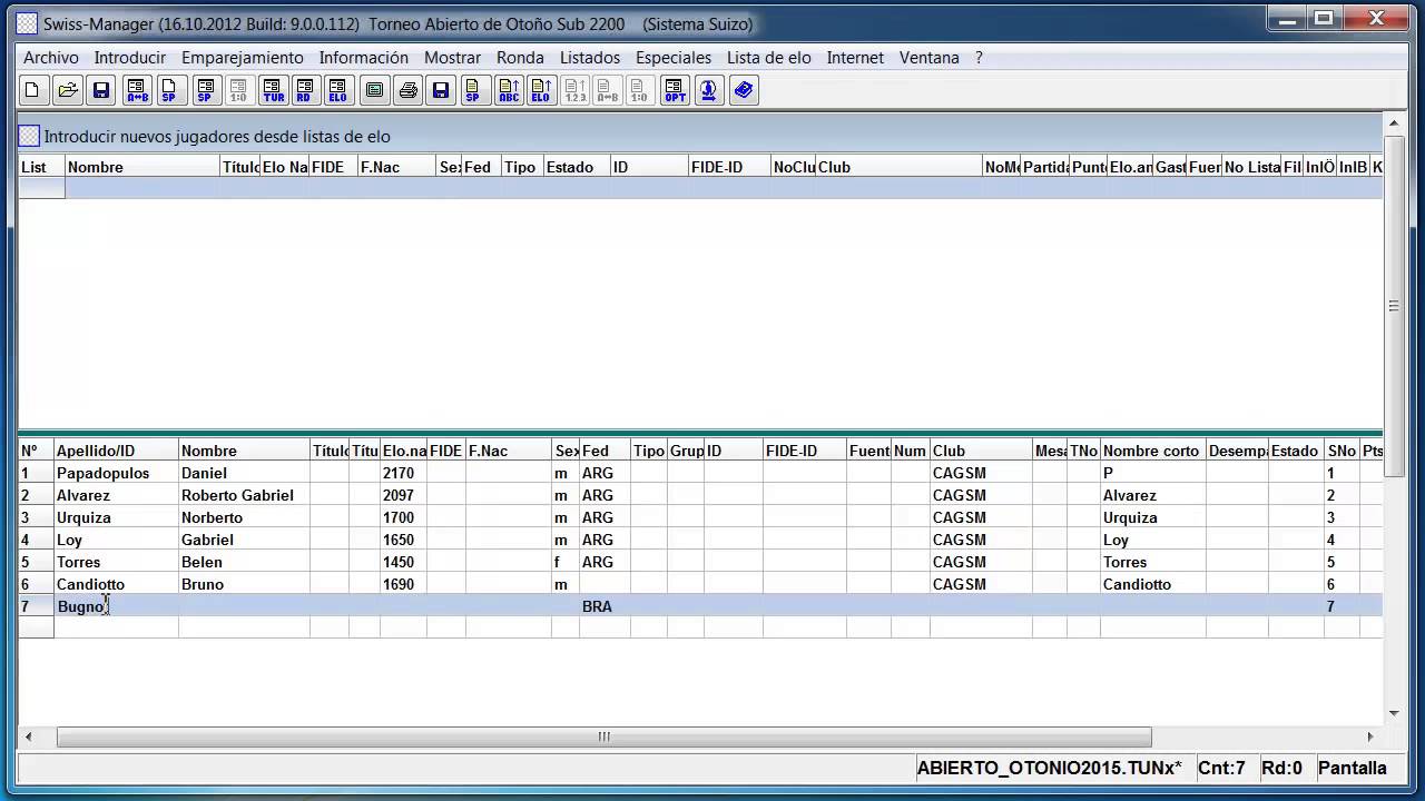 Tutorial Torneo Suizo con Swiss Manager - YouTube
