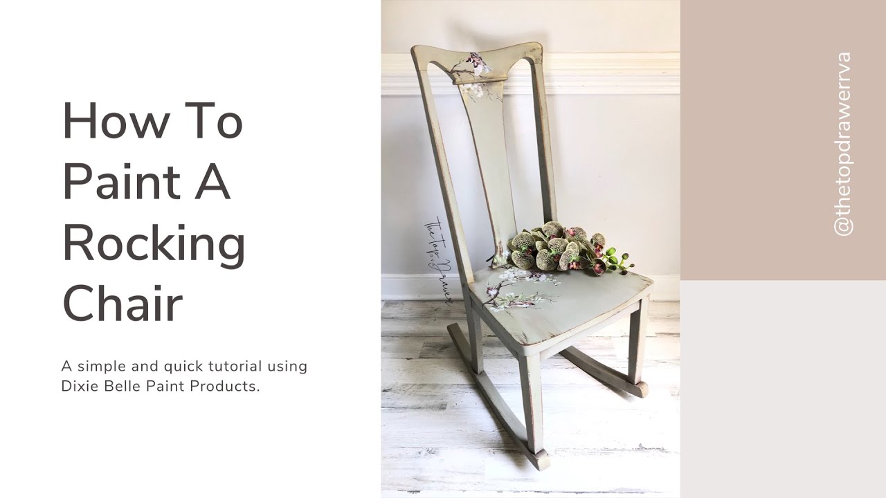 How To Paint A Wood Rocking Chair & Apply A Transfer - YouTube