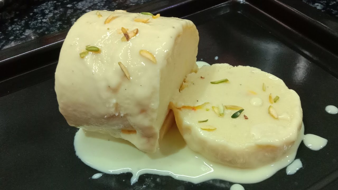 Homemade Mava Malai Roll Cut Kulfi | Two Ingredients Recipe - YouTube