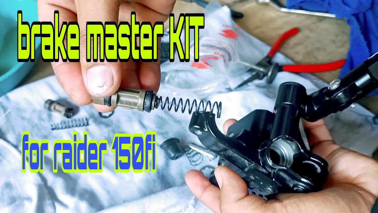 brake master kit for raider 150 fi (front) - YouTube