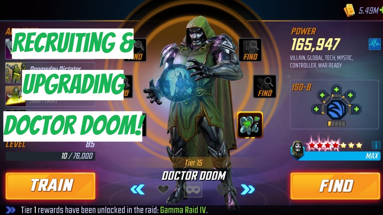 Marvel Strike Force ~ MSF - Recruiting & Upgrading Doctor Doom ~ 165K ...