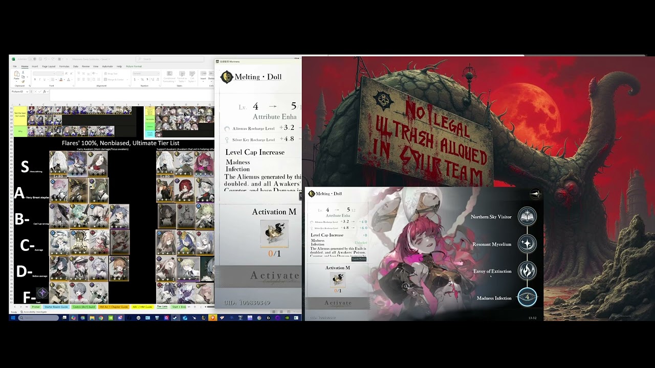 Flares' Morimens Tier list going over every Awaker and how to do ...