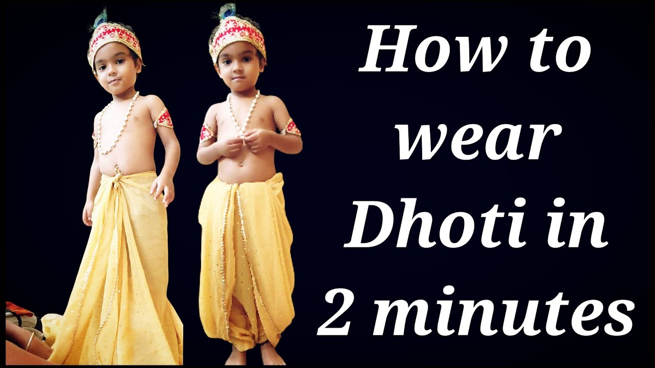 How to Wear a Dhoti | Step-by-Step Tutorial for Beginners | Traditional ...