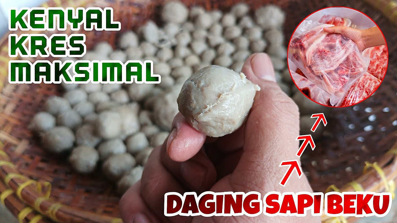 RESEP BAKSO SAPI HOMEMADE DAGING FROZEN + LOKAL, HASIL KENYAL DAN ...