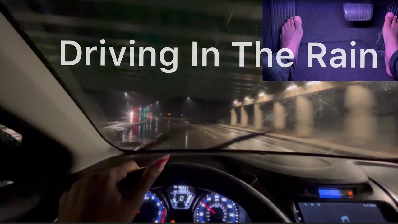 Driving in the Rain at Night Barefoot | Satisfying Asmr Tingles for ...