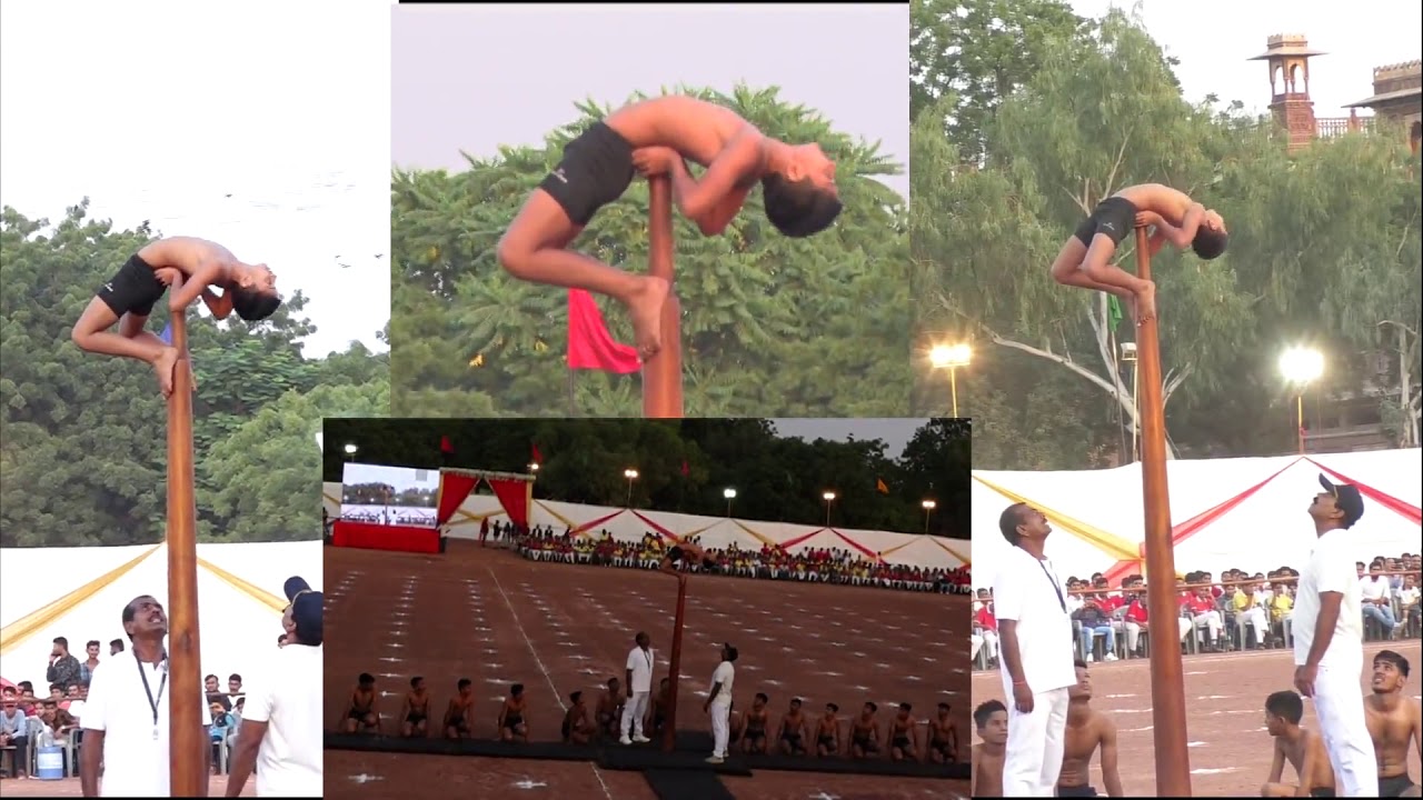 "Malkhambh" by chopasni school students - YouTube