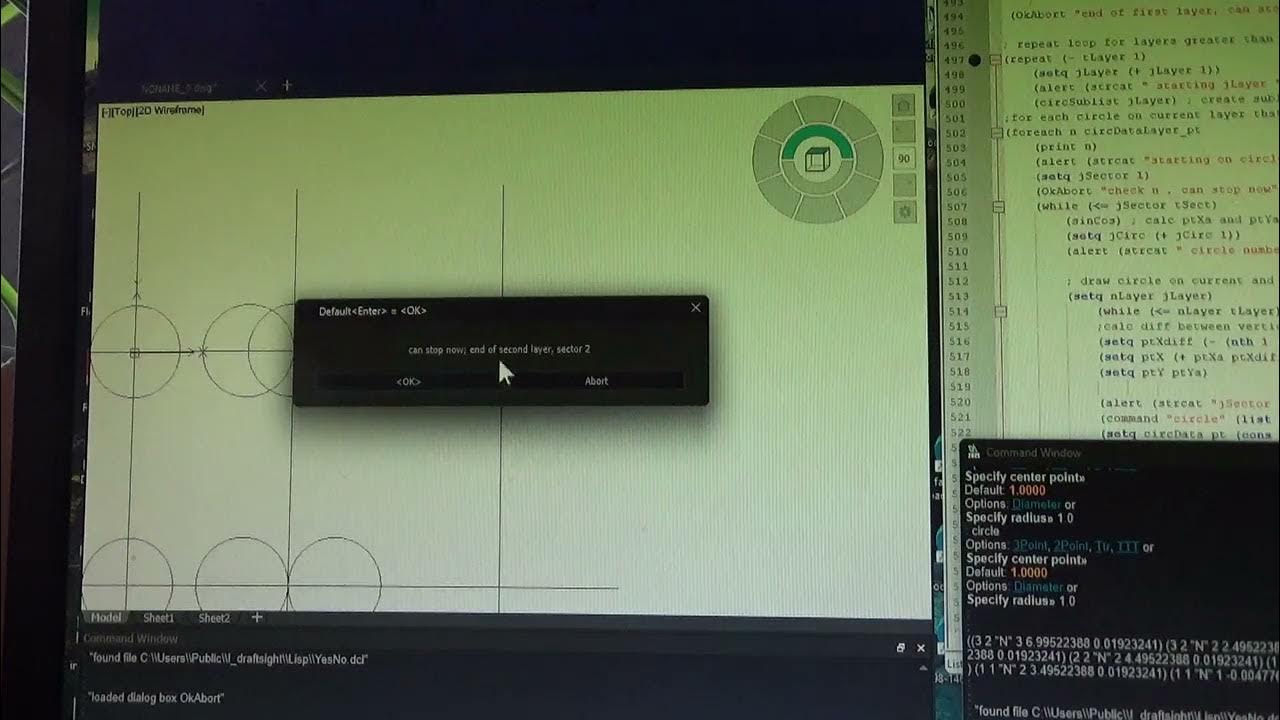 Draftsight LisP, Flower of Light, gridlines and first attempt, April 3, 2025 - YouTube